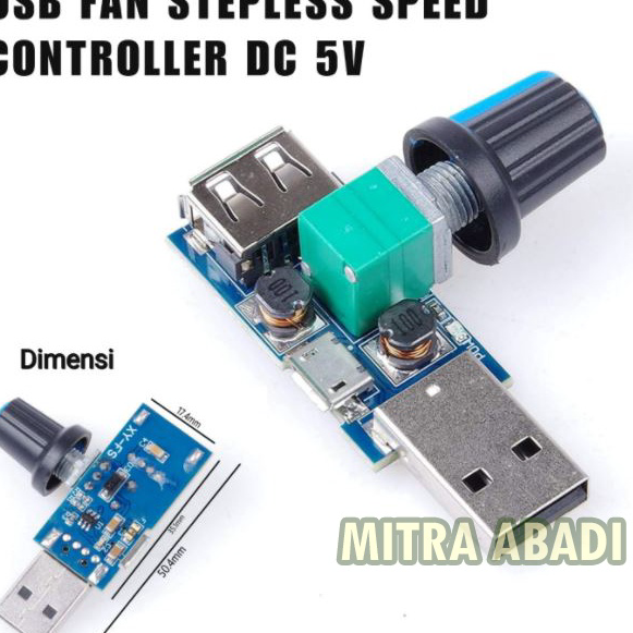Jual Best USB Fan Stepless Speed Controller DC 5V Dijual Murah | Shopee ...