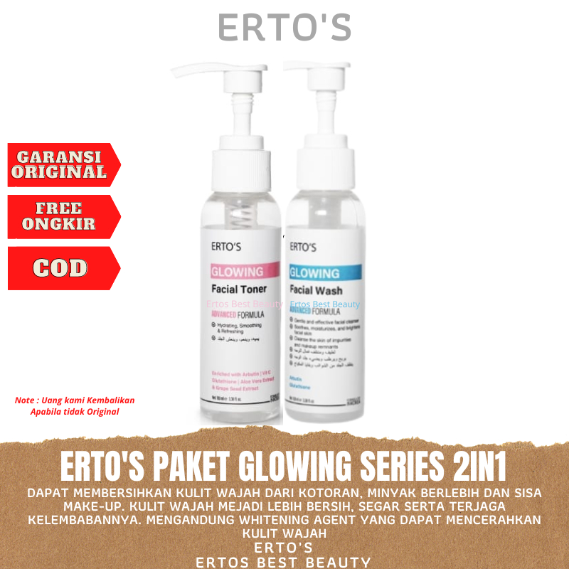 Jual Ertos Paket Glowing Series Facial Wash Dan Toner 2in1 | Shopee Indonesia