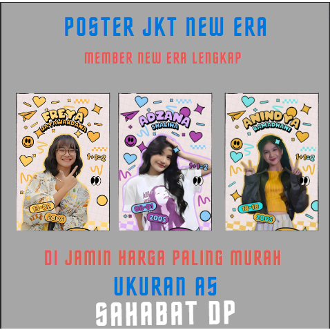 Jual Poster JKT48 NEW ERA LENGKAP UKURAN BISA BELI SATUAN UKURAN A5 ...