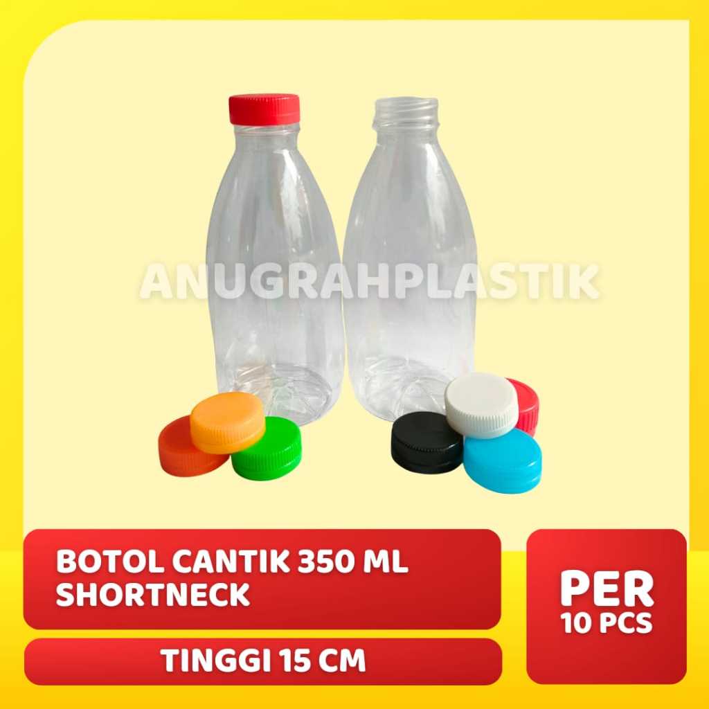 Jual Botol Plastik Cantik 350 ml tutup short neck PER BALL isi 88 pcs ...