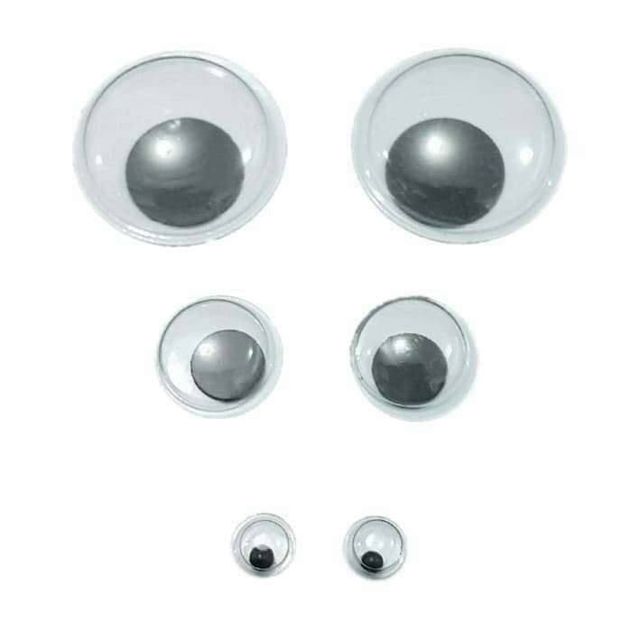 Jual SATU PASANG Mata Boneka Ukuran 12mm Mata Kocak Mata Gerak Googly ...