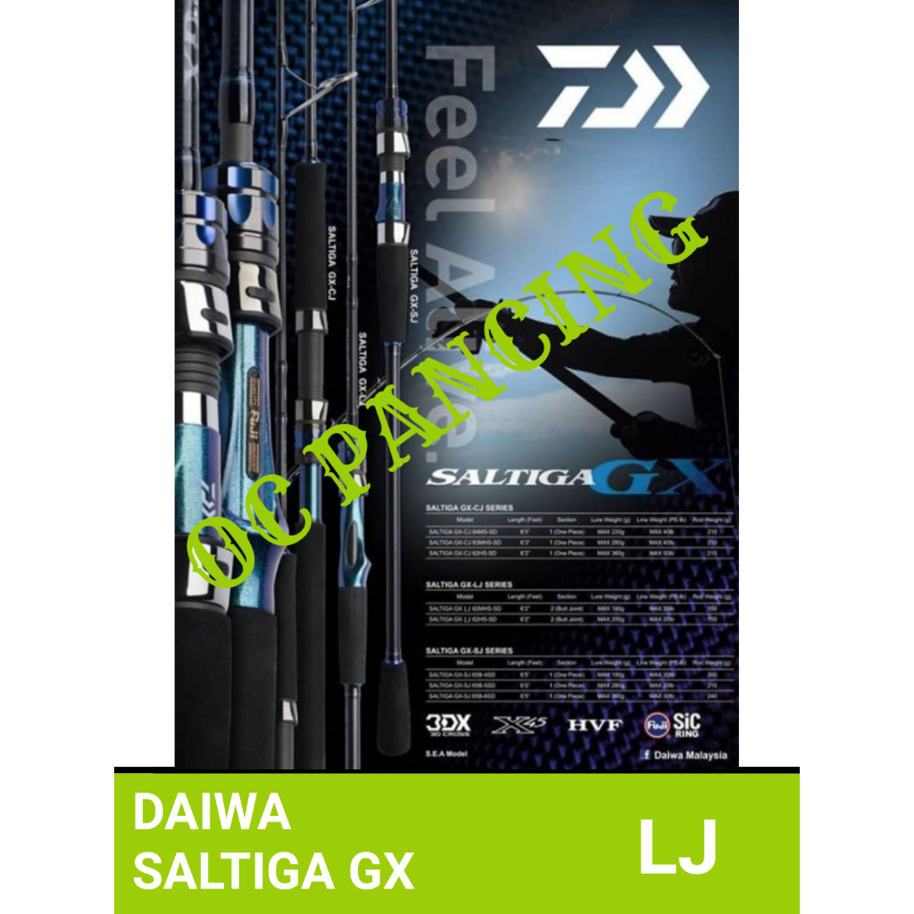 Jual DAIWA SALTIGA GX LJ joran overhead spinning rod light jigging BARU | Shopee Indonesia