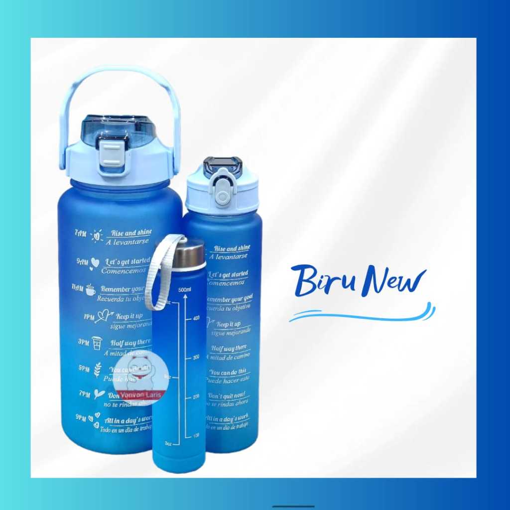 Jual Botol Beranak 2 Liter + 1000ml + 500ml Botol Minum Viral 1 set ...