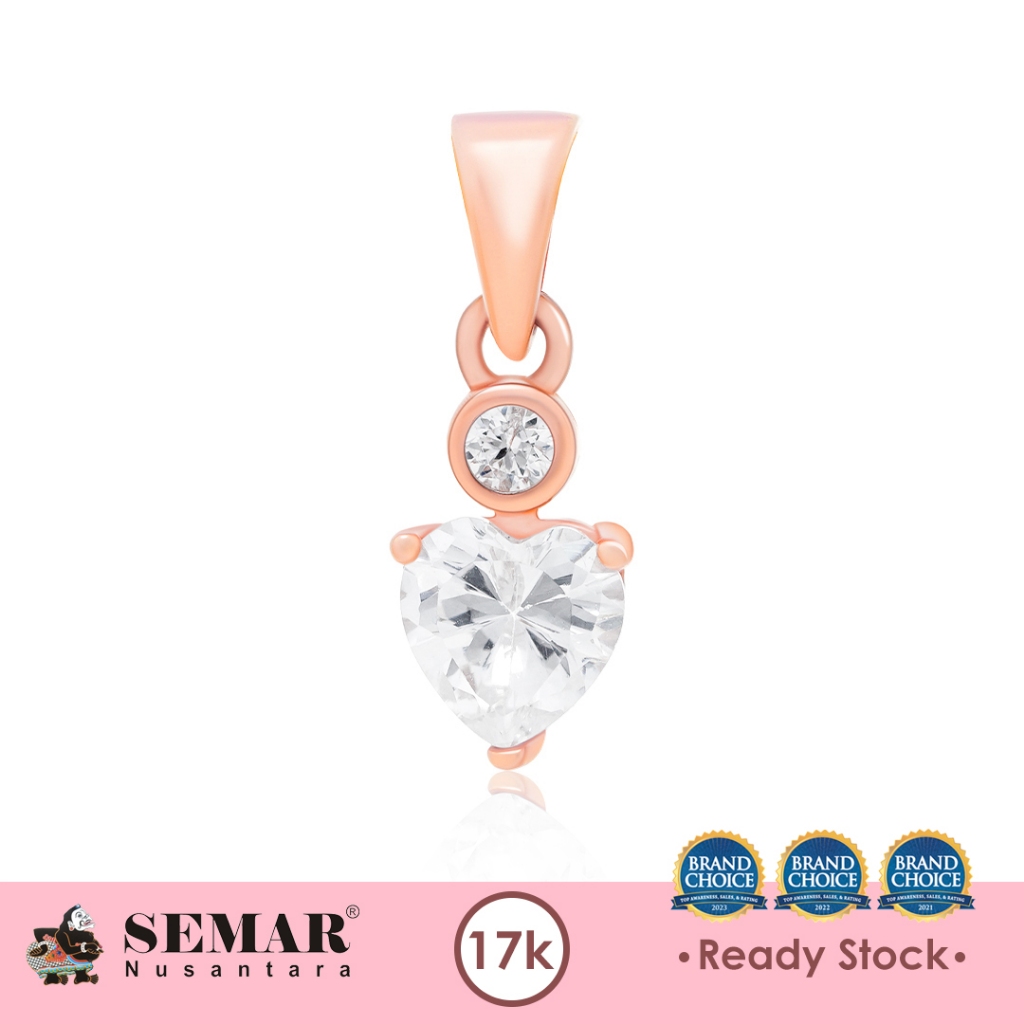 Jual Liontin Emas Cleine Heart Gold 17K Semar Nusantara | Shopee Indonesia