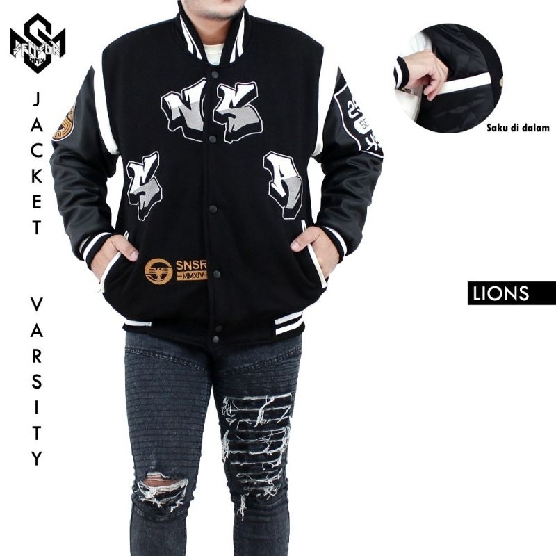Jual BOMBER VARSITY LIONS JAKET PRIA DISTRO PREMIUM | Shopee Indonesia