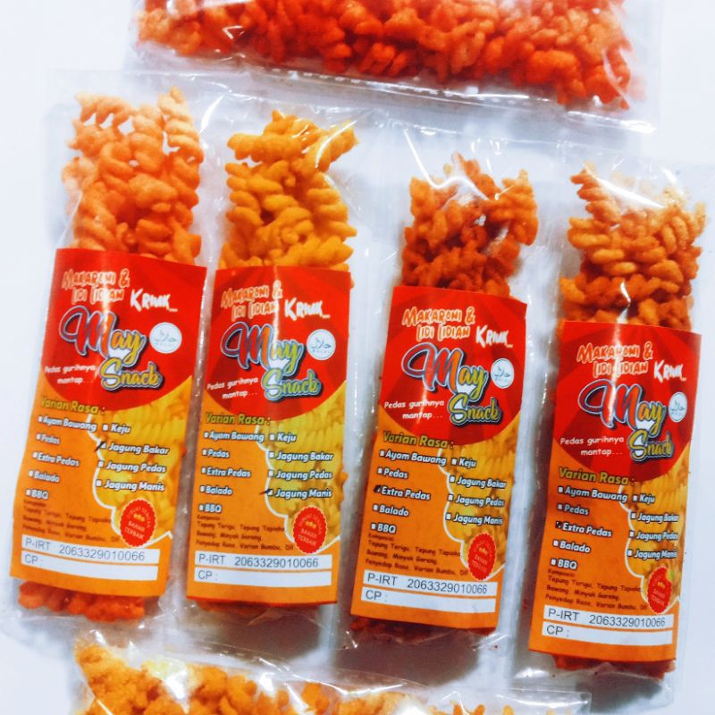 Jual MAKARONI GANDUM SPIRAL 10 BUNGKUS 9 RASA MIX MAY SNACk | Shopee ...