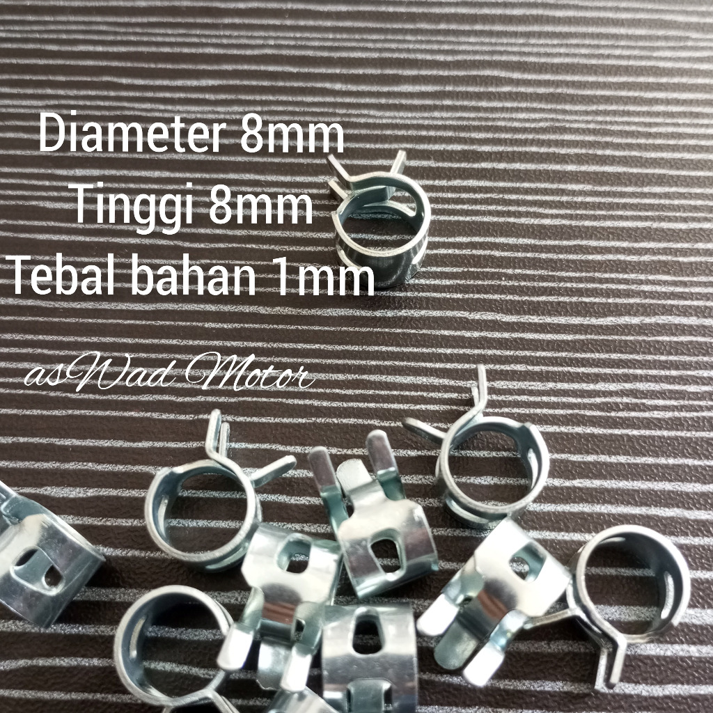 Jual Klem Selang Motor Diameter 8mm Universal / Klip Selang / Hose ...