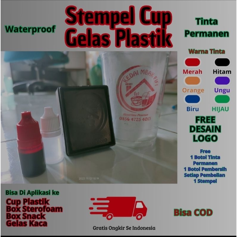 Jual Stempel Flash Custome Cup Gelas Plastik | Shopee Indonesia