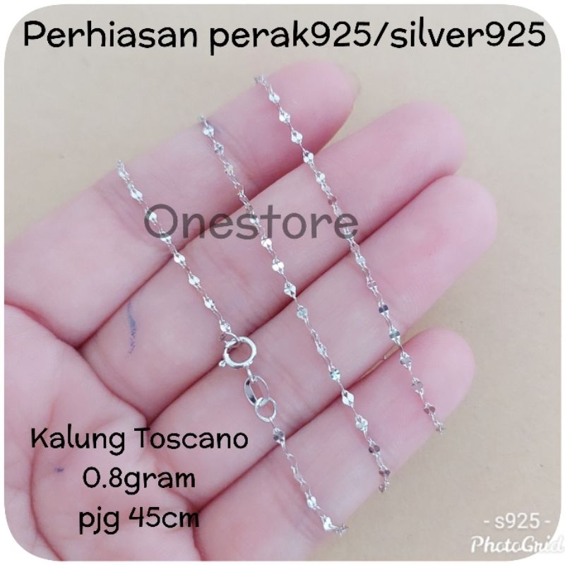 Jual KALUNG TOSCANO SILVER PERAK ASLI LAPIS MAS PUTIH S925 KLGB ...