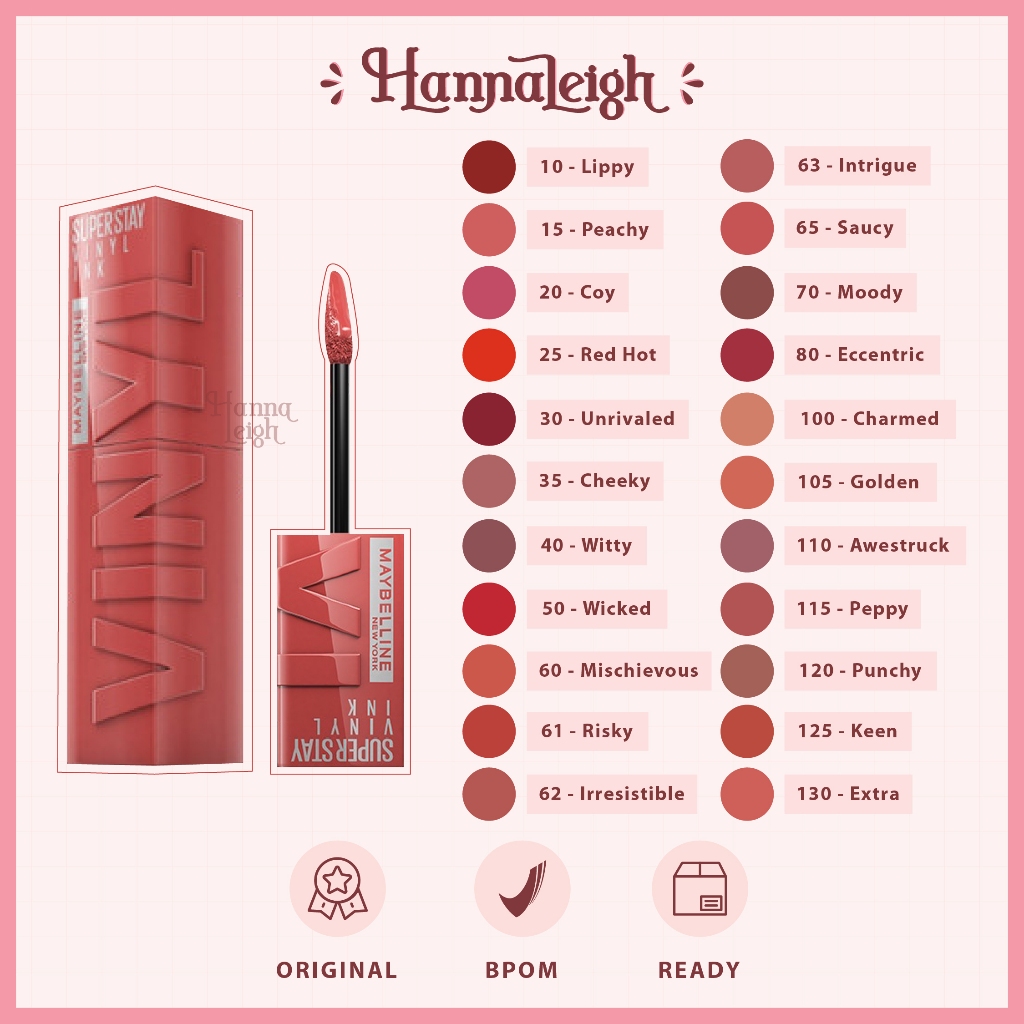 Jual MAYBELLINE - Superstay Vynil Vinyl Ink Liquid Lipstik Make Up Lip ...