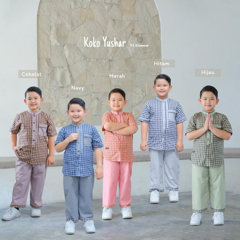 Jual KOKO YUSHAR BY Y2//KOKO ANAK LAKI-LAKI//SETELAN KOKO USIA 1-10THN | Shopee Indonesia