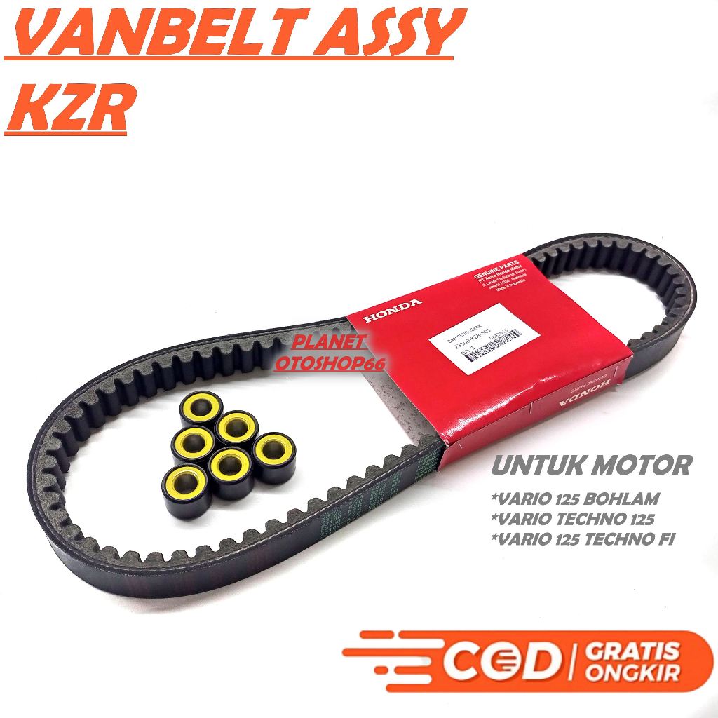 Jual Vanbelt ASSY SET VARIO 125 V-belt Honda Vario techno 125 FI CBS KZR VANBEL + ROLLER V BELT ...
