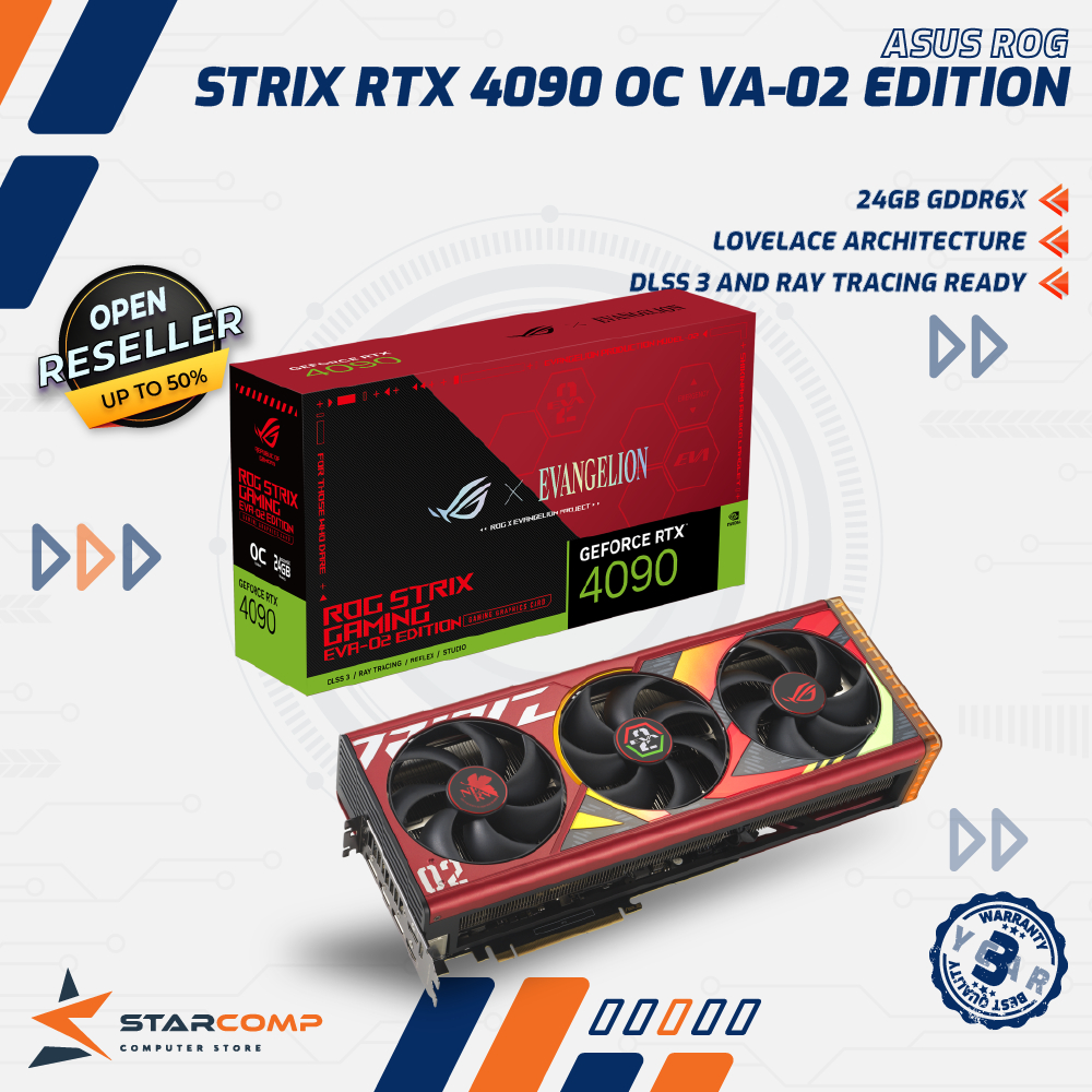 Jual ASUS ROG STRIX RTX 4090 GAMING OC EVA-02 EDITION 24GB GDDR6X | Shopee Indonesia