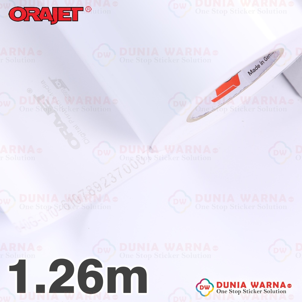 Jual [Per Meter] 126 cm ORAJET G 010 White Gloss Putih Licin Kilap ...