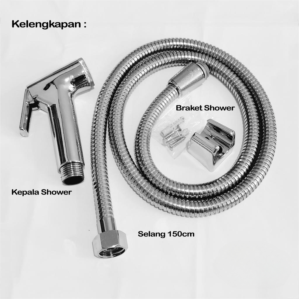 Jual SUS304 Toilet Jet Shower Set Perak/Hitam Bidet Closet Cebok Jet ...