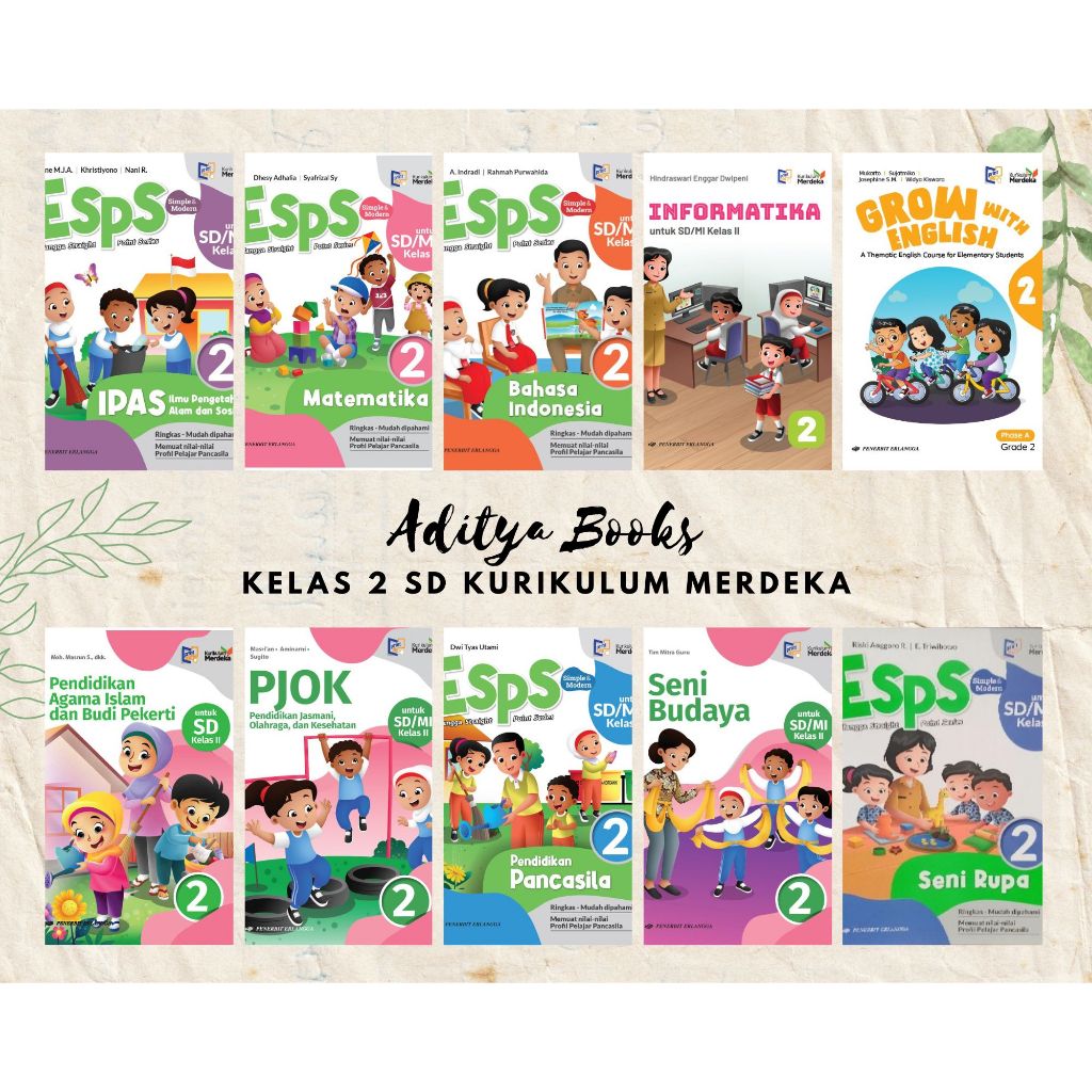Jual Buku Paket ESPS Kelas 2 SD/MI Kurikulum Merdeka - Erlangga | Shopee Indonesia