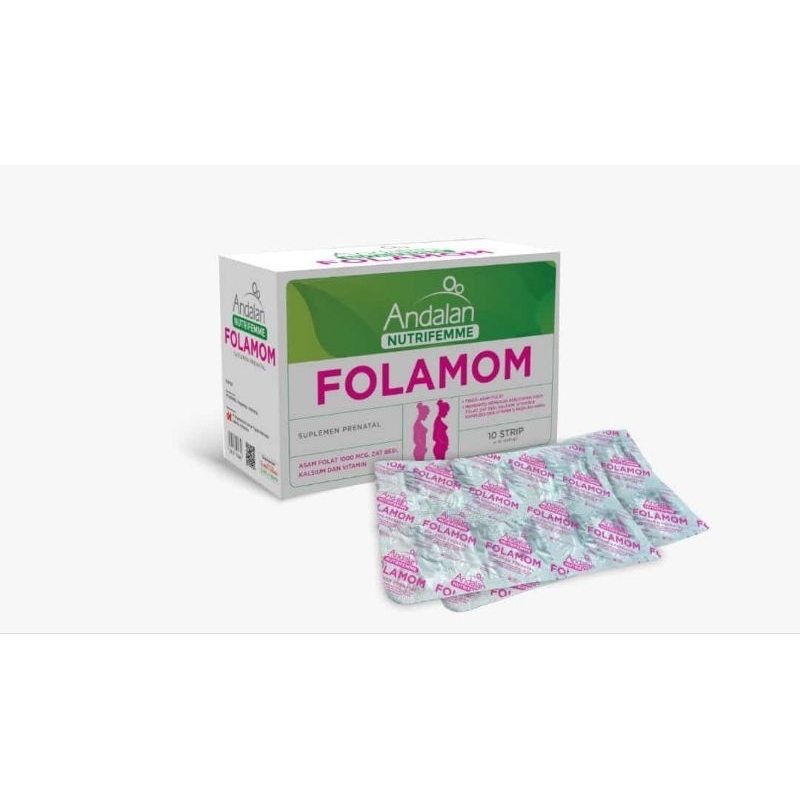 Jual Asam folat 1000 Promil Folamom 100 kaplet Box (grosir) | Shopee ...
