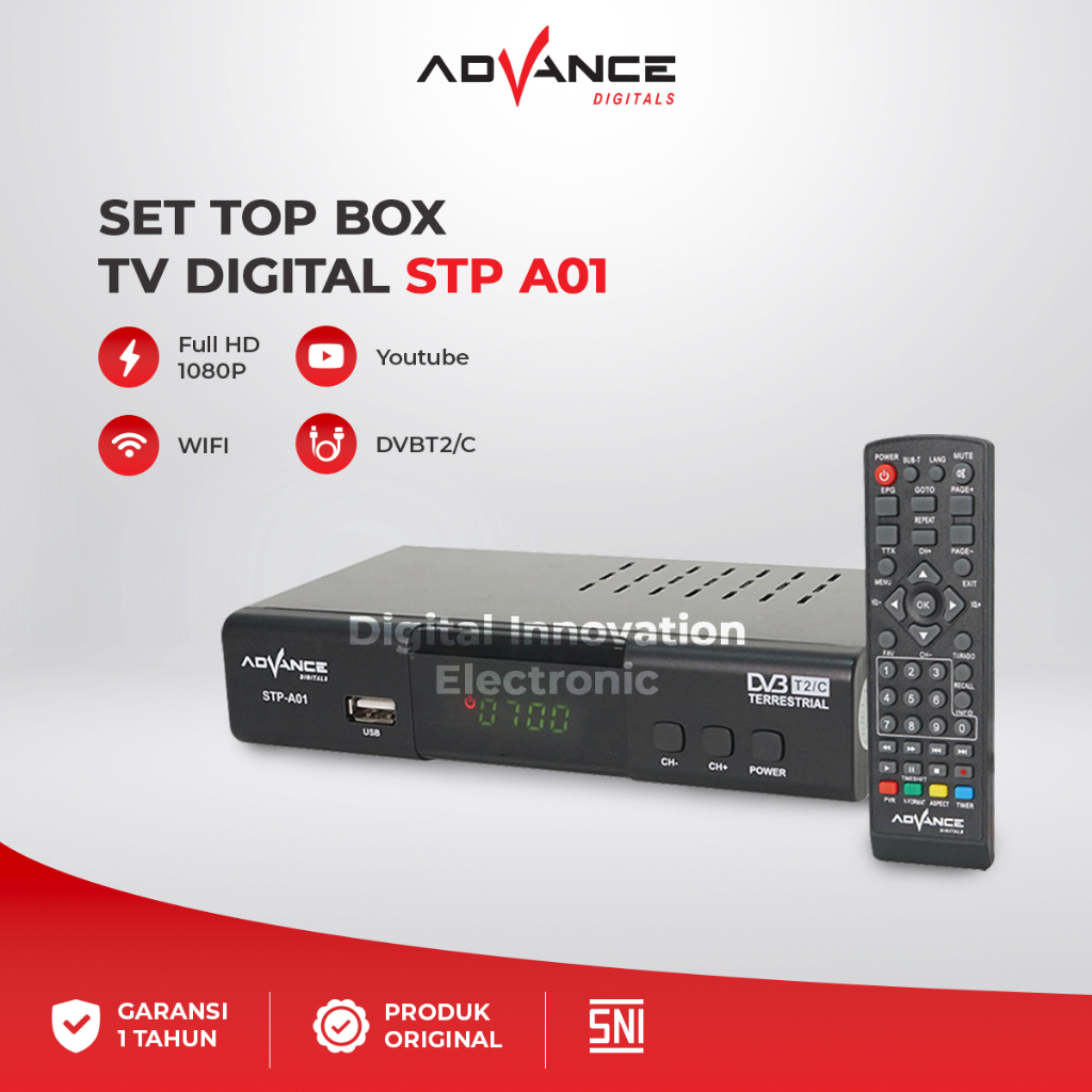 Jual Advance Set Top Box STPA01/STP-A01 STB Digital Receiver Penerima Siaran DVB-T2 Bisa Nonton ...