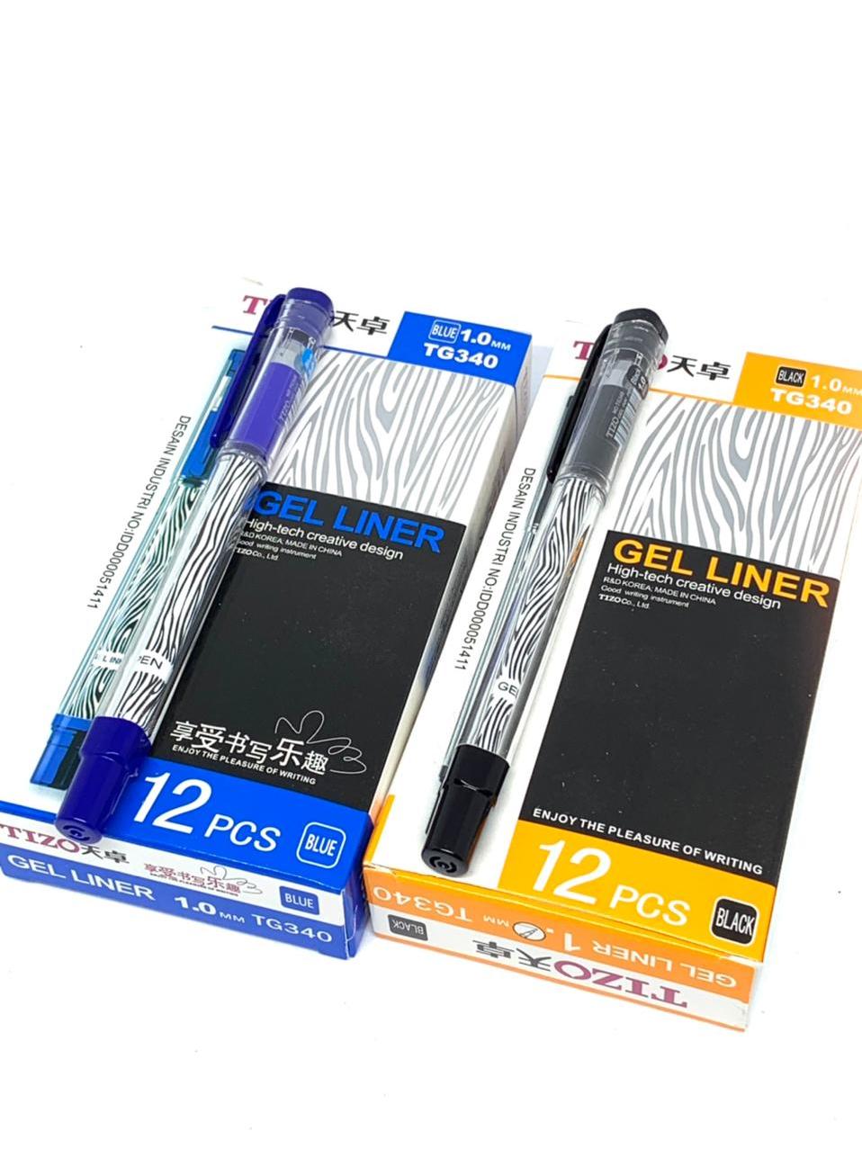 Jual PER LUSIN Gel Pen tizo tg 340 1.0mm Pulpen Tizo Tg 340 Pulpen Gel ...