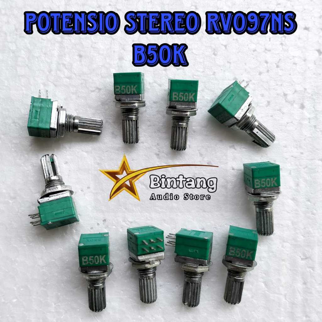 Jual Potensio Setereo RV097ns RK097 6 Kaki / 6 Pin Stereo Potentiometer ...