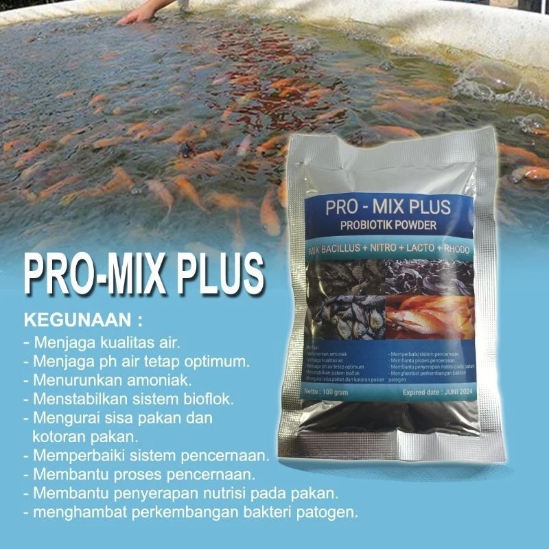 Jual Probiotik Pro Mix Plus 100gr/Pro mix Plus/Probiotik bioflok ...