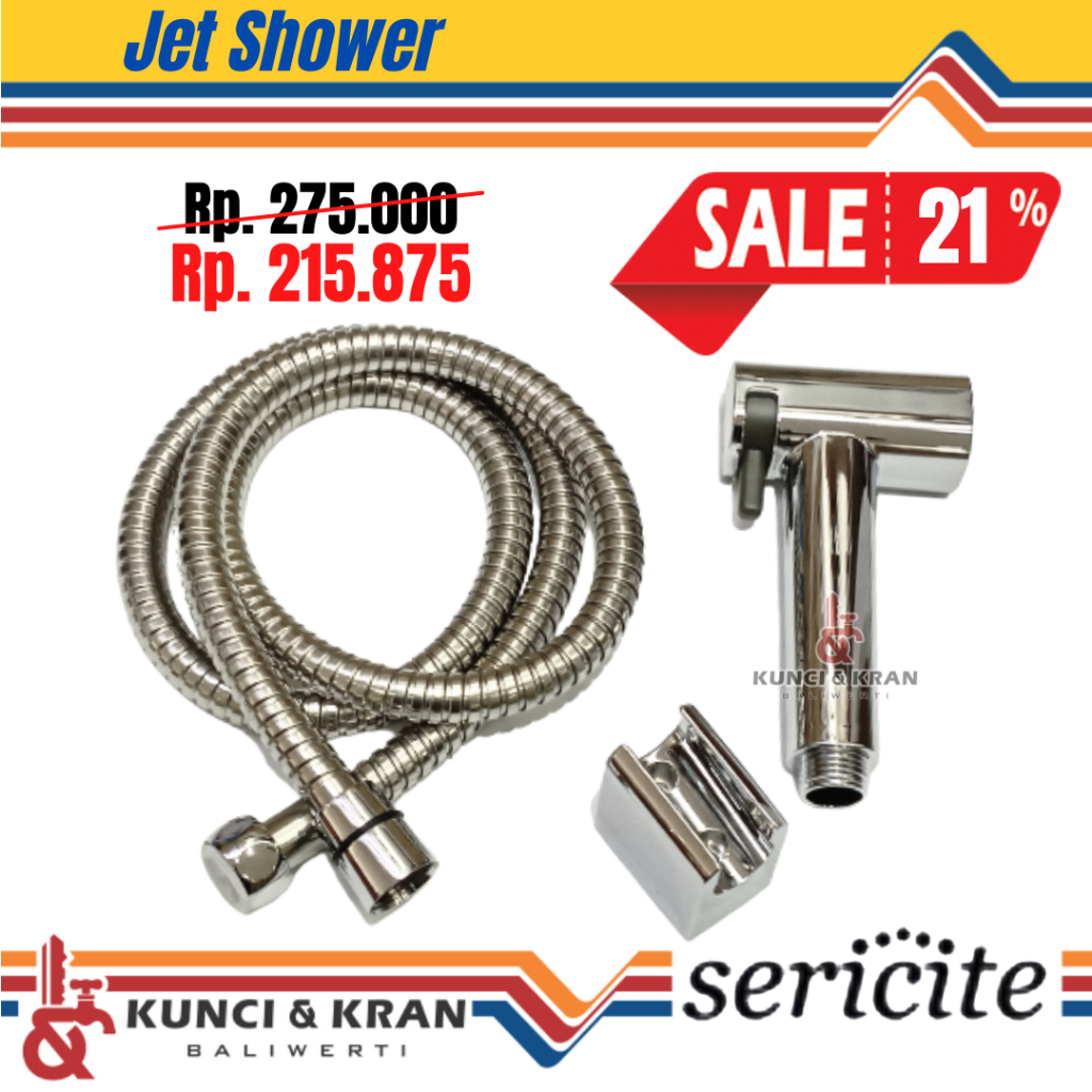 Jual Jet Shower Sericite bidet 2 function chrome Jet Washer Toilet ...