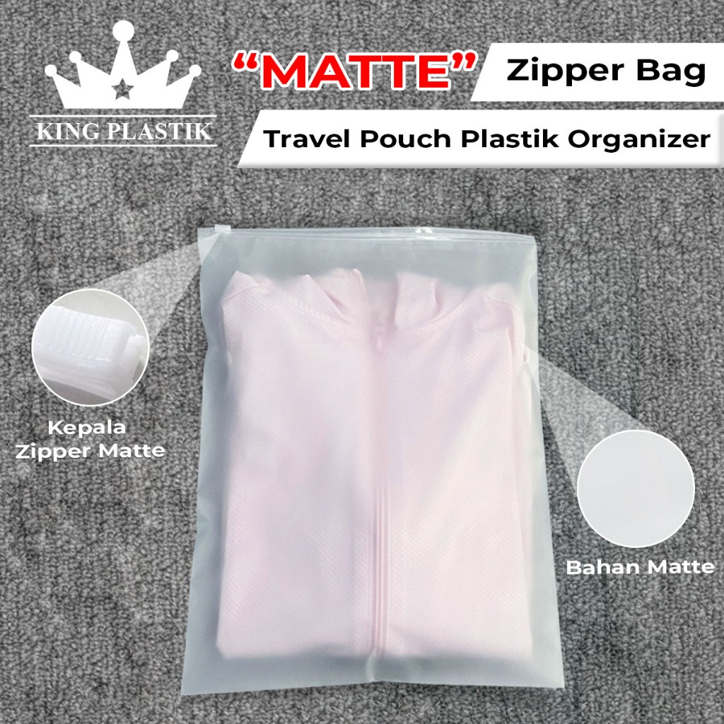 Jual Zipper Matte/ Zipper Pouch/ Travel Bag Organizer | Shopee Indonesia