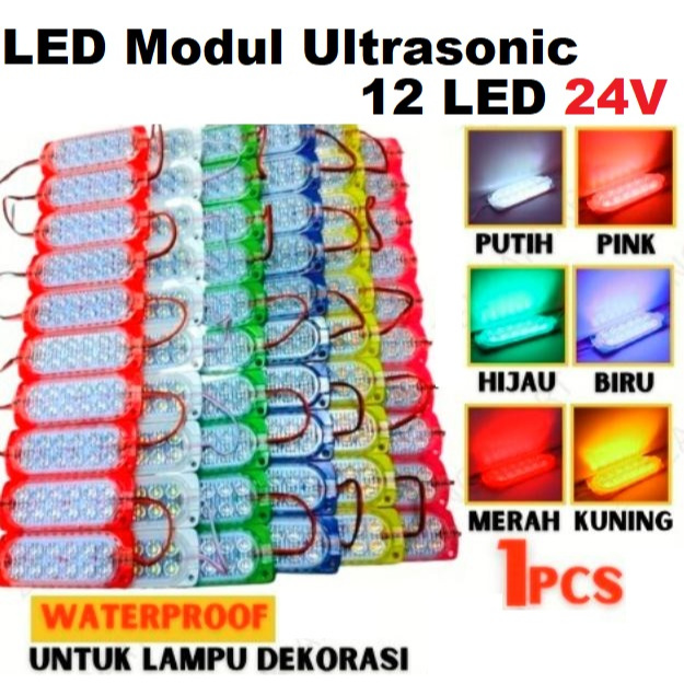 Jual Lampu LED MODUL ULTRASONIC 24V 12 Mata 24 Volt 2835 10438 samping bak truk eceran | Shopee ...
