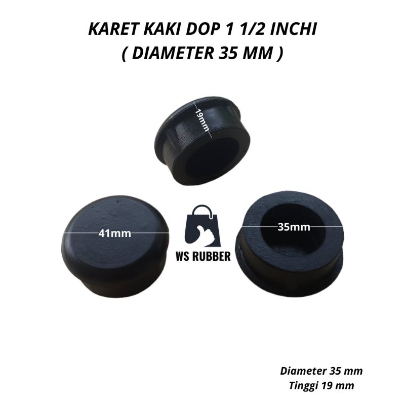 Jual Karet Kaki Dop 1 1/2 Inchi / Karet Tutup Kaki Meja Kursi Rak Pipa ...