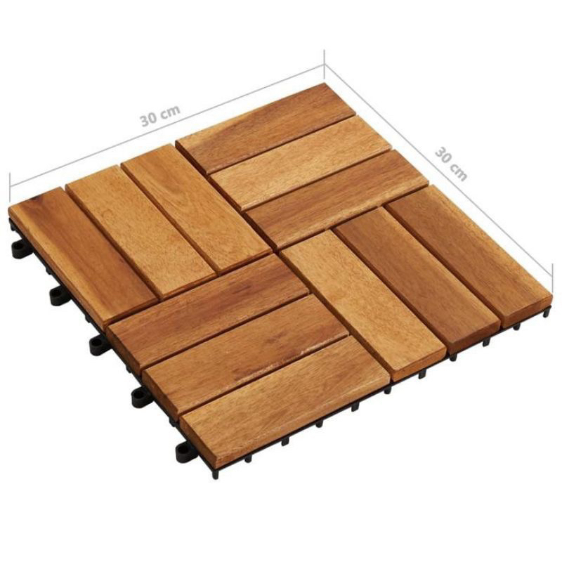 Jual decking tile lantai kayu bongkar pasang 30x30 cm | Shopee Indonesia