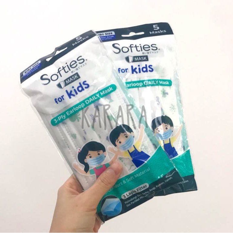 Jual SOFTIES Daily Mask | Masker Daily 3ply Earloop [ Polos / Japanese ...