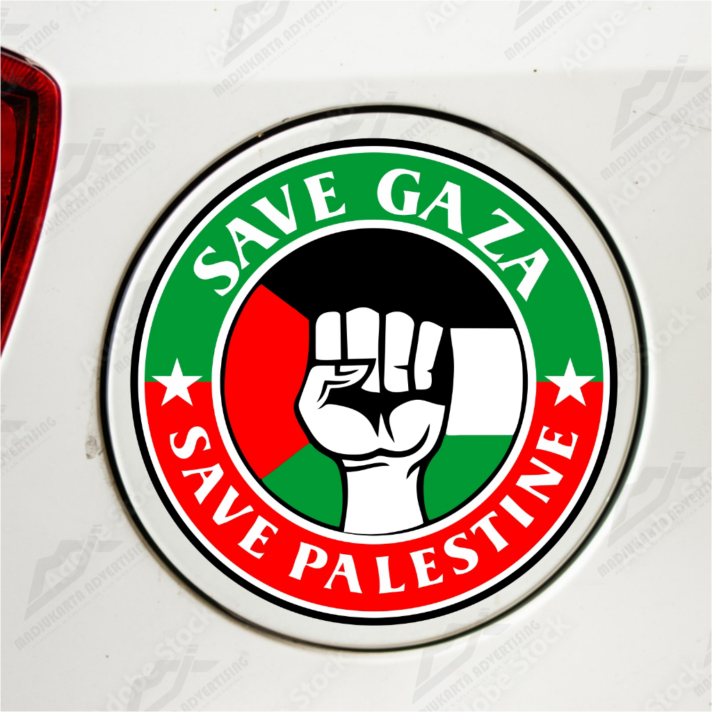 Jual sticker free palestine cutting stiker tutup tangki mobil save gaza ...