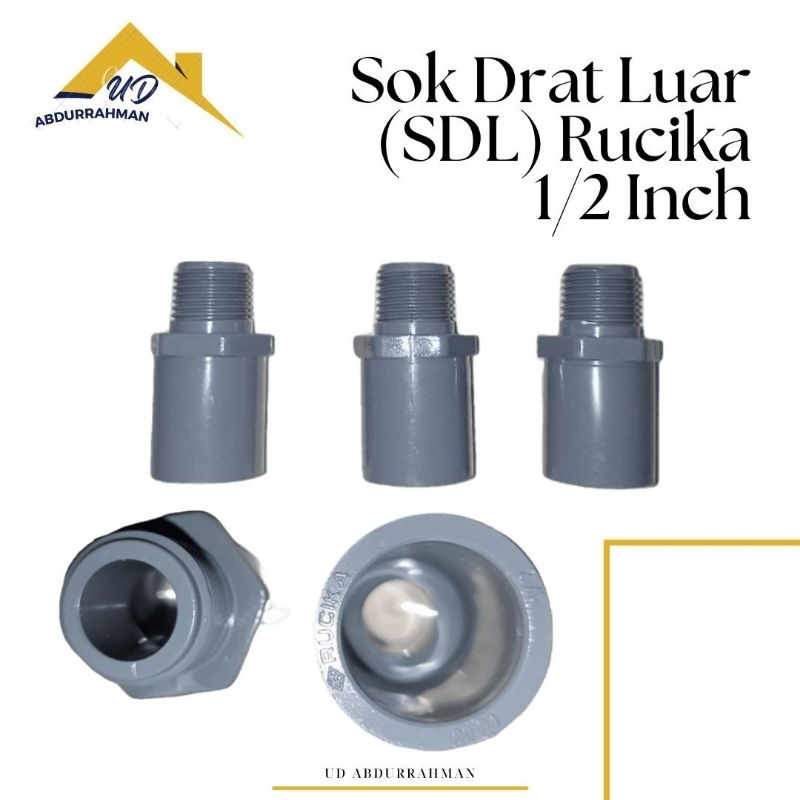 Jual Sambungan Socket Sok Drat Luar Rucika SDL Pipa PVC Ukuran 1/2 ...