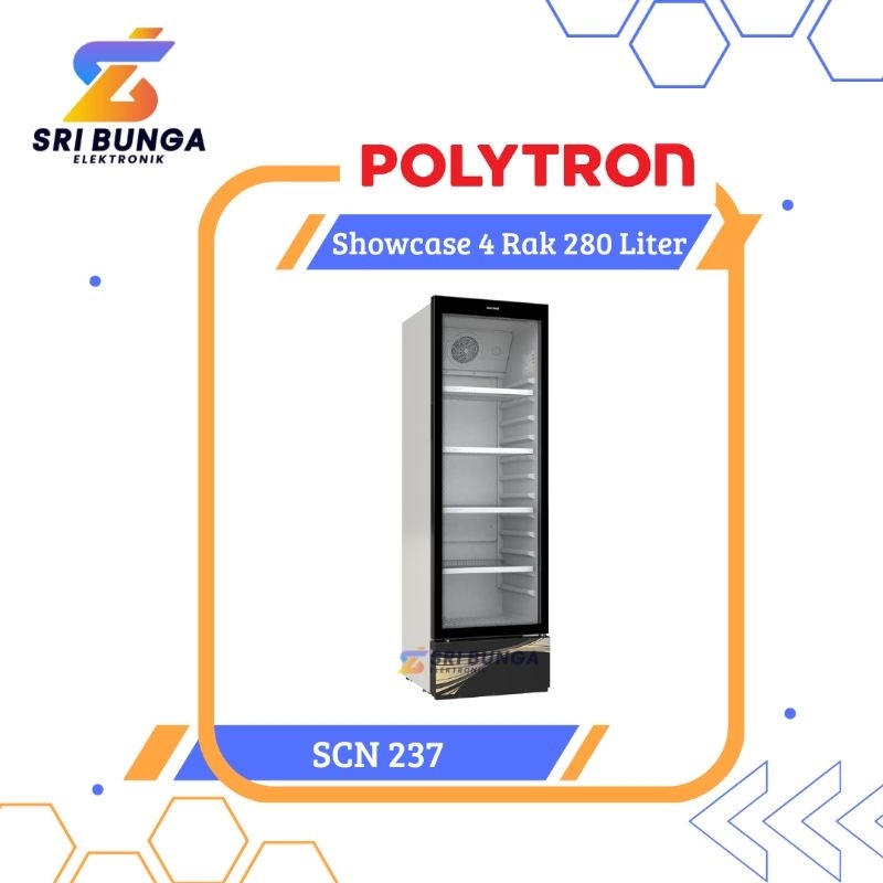 Jual Showcase POLYTRON SCN 237 4 Rak 230 Liter Display Cooler ...