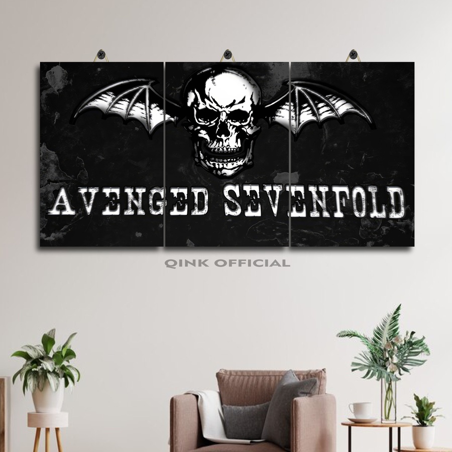 Jual Dekorasi Dinding Band Logo Avenged Sevenfold 60X30 Multi Panel / Pajangan Kamar Gambar ...