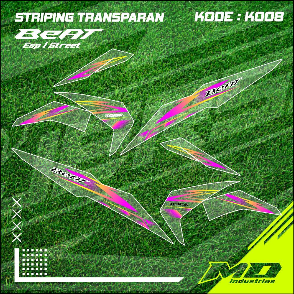 Jual Sticker Striping Transparan Beat Street Full Body Custom Desain ...