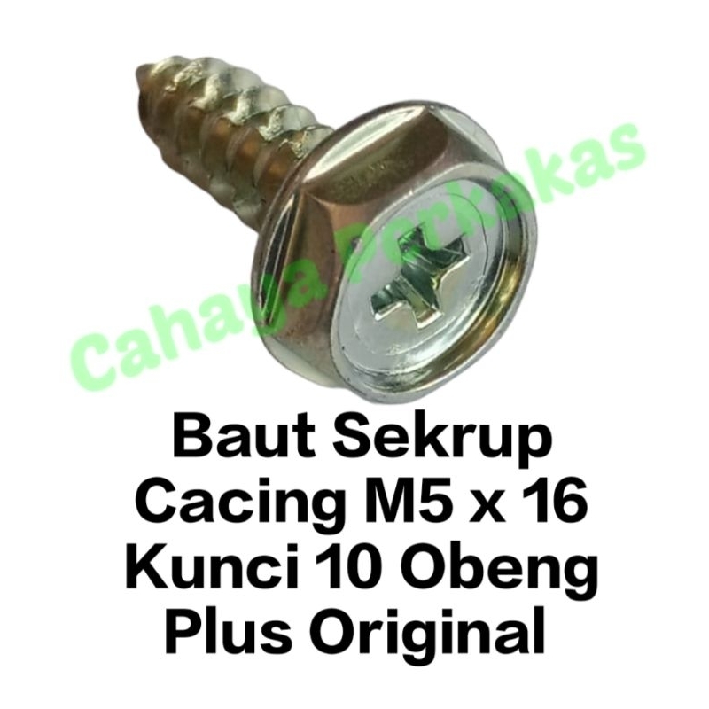 Jual BO Baut Sekrup Cacing Bemper M5 x 16 Kunci 10 Obeng Plus Original ...