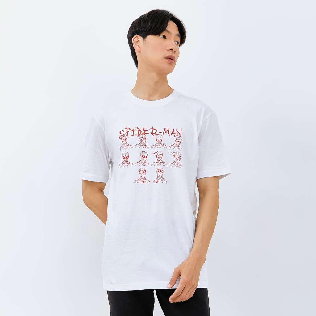 Jual Marvel Collection M231 T-Shirt Marvel Spider-Man Sketch Putih 3076 ...