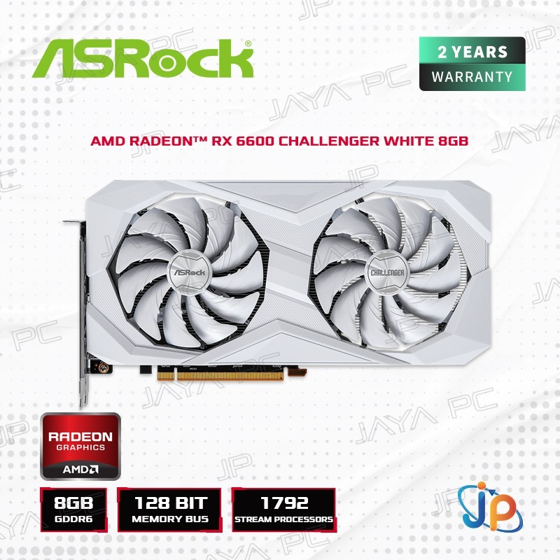 Jual VGA Asrock AMD Radeon RX 6600 Challenger White 8GB - 8 GB GDDR6 ...