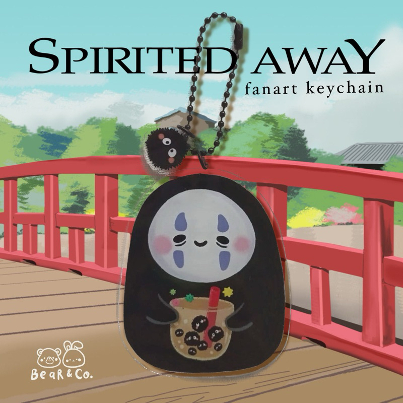 Jual keychain no face spirited away - studio ghibli fanart | Shopee ...