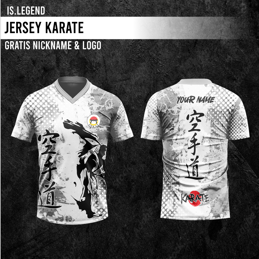 Jual JERSEY KARATE CAMO WHITE LEGEND FREE NICKNAME LOGO CUSTOM FULL PRINT | Shopee Indonesia