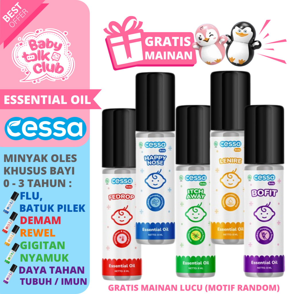 Jual Cessa Essential Oil Minyak Oles Bayi Obat Flu Batuk Pilek Demam Rewel dan Menambah Daya ...