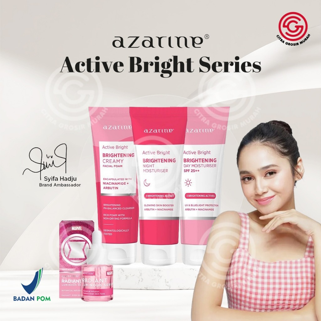 Jual AZARINE Active Bright Series || Brightening Day & Night ...