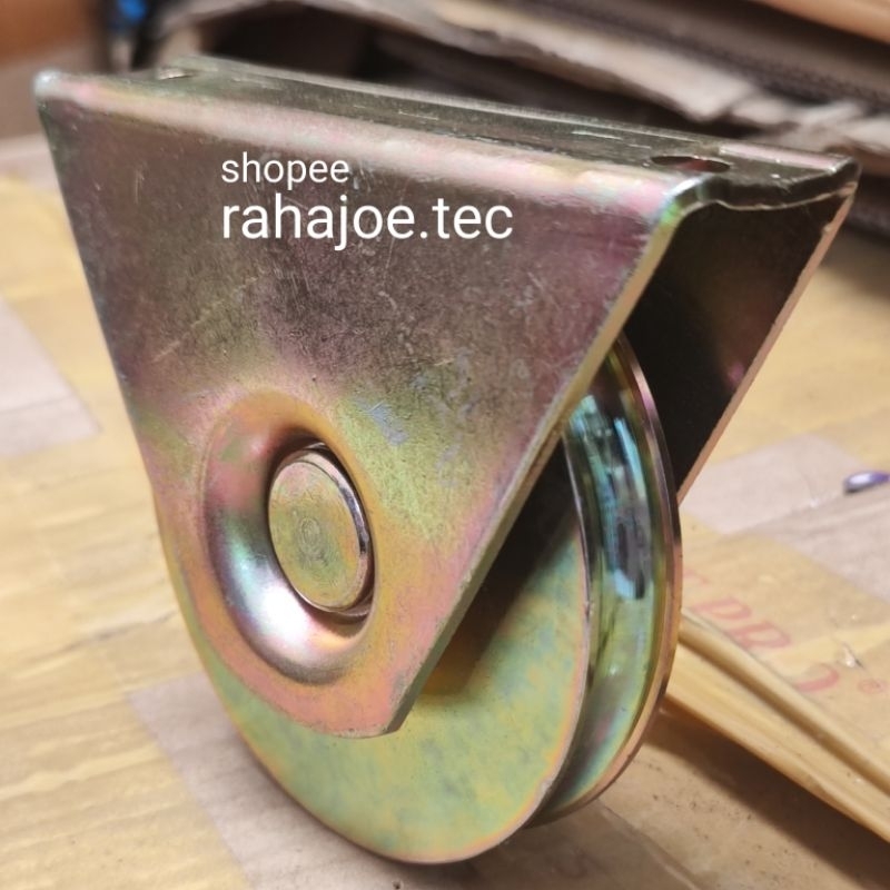 Jual Roda Rel Besi Pagar Pintu OCP 4" Model U Chrome 4 Inch Gerbang ...