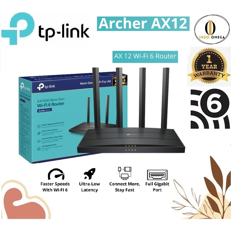 Jual TPLink Archer AX12 AX1500 Wi-Fi 6 Wireless Dual-Band Gigabit ...