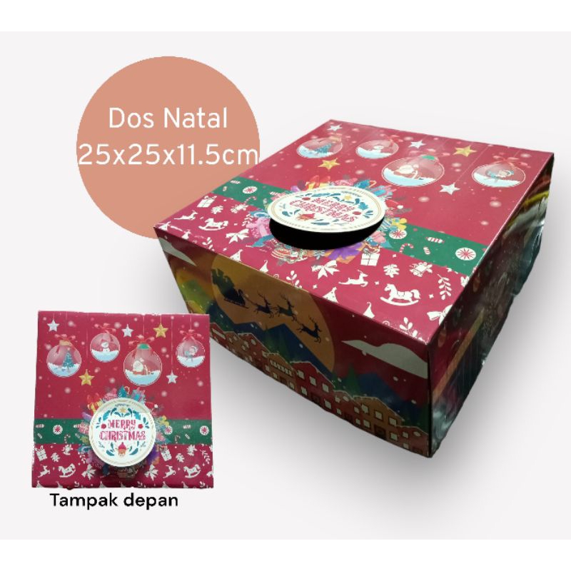 Jual Box Cake Red Christmas / Natal / Xmas 25x25 | Shopee Indonesia