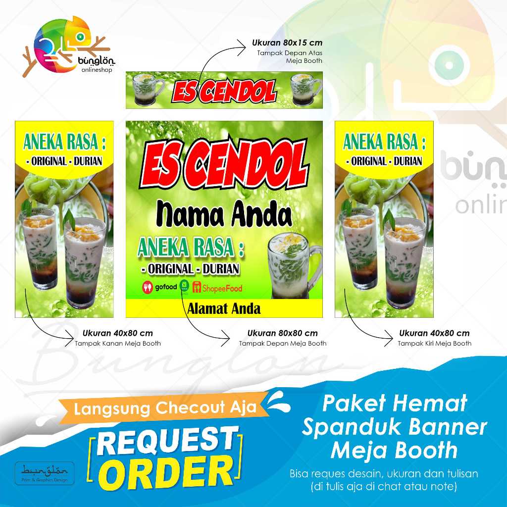 Jual Spanduk Banner Paket Hemat Meja Booth Es Cendol | Shopee Indonesia