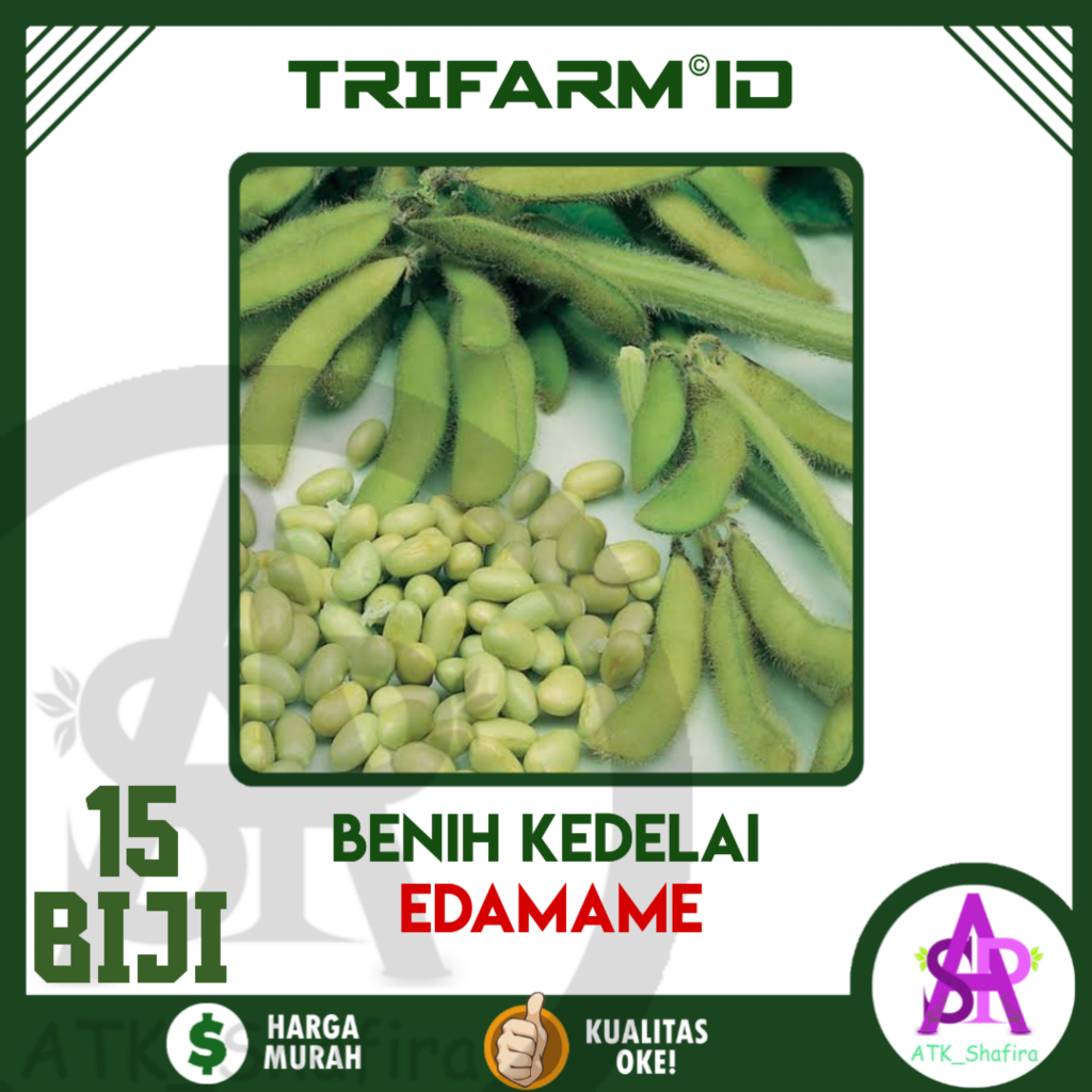 Jual TRIFARM 15 Biji Benih Bibit Kedelai Edamame Kemasan Repack Ziplock ...