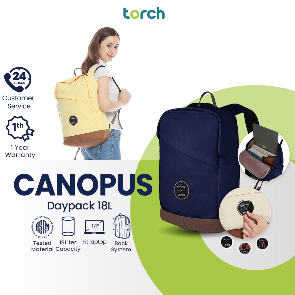 Jual TORCH Sherina Canopus Tas Sekolah Backpack Laptop Canvas - Ransel ...