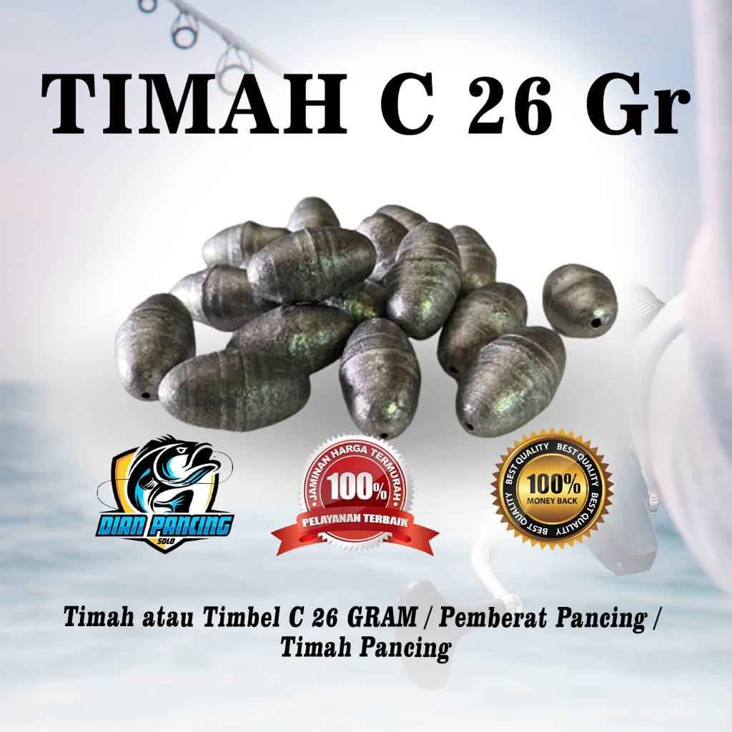 Jual Timah atau Timbel C 26 GRAM / Pemberat Pancing / Timah Pancing ...